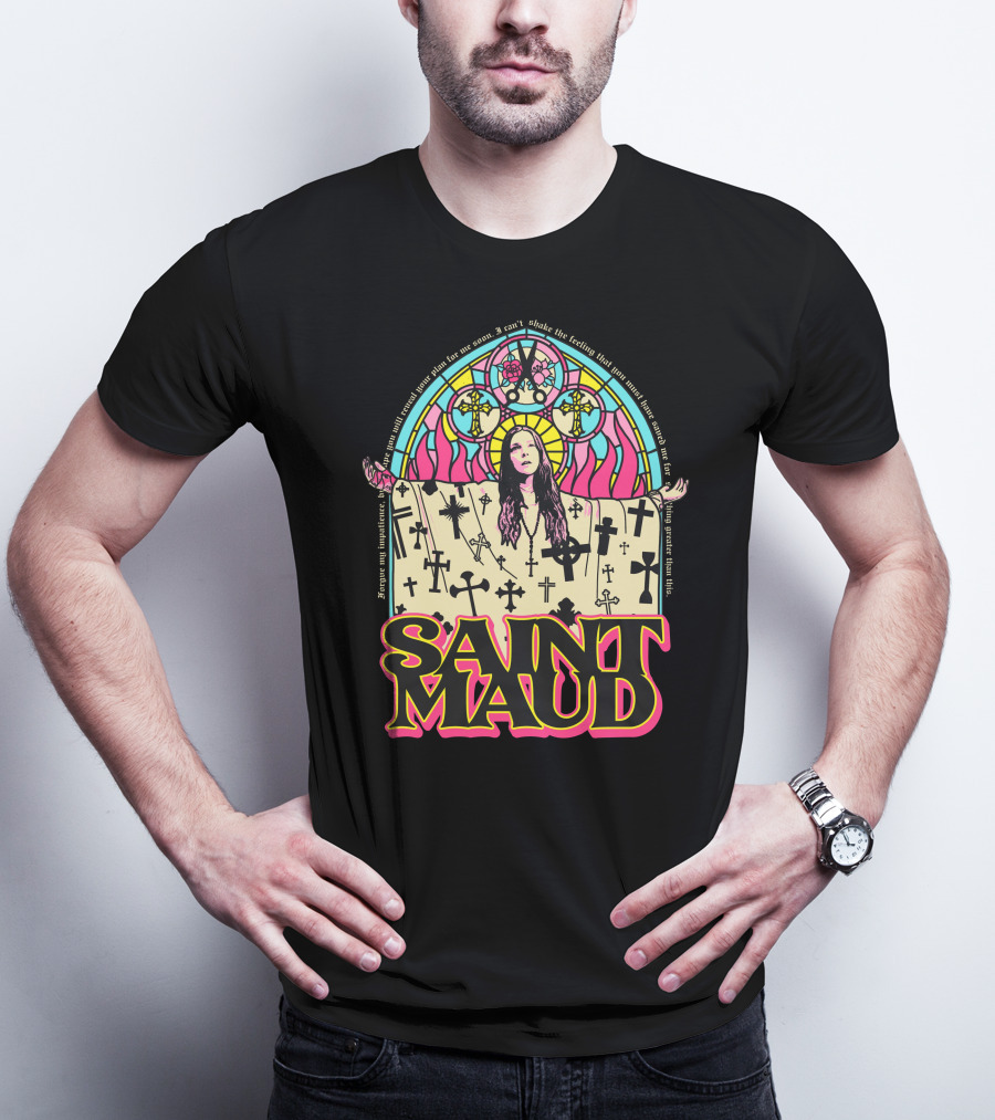 Saint Maud Never Waste Your Pain Stained Glass Crosses T-Shirt