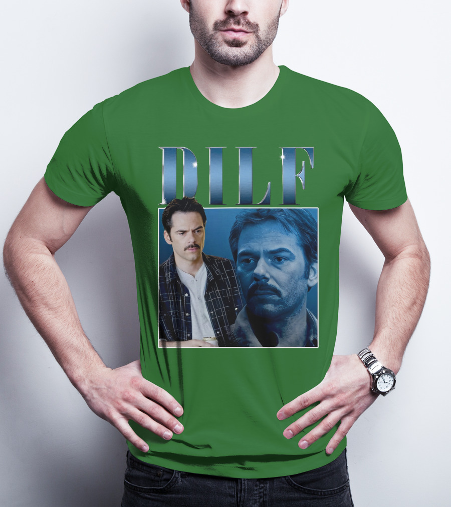 Charlie Swan DILF Mustache Double T-Shirt