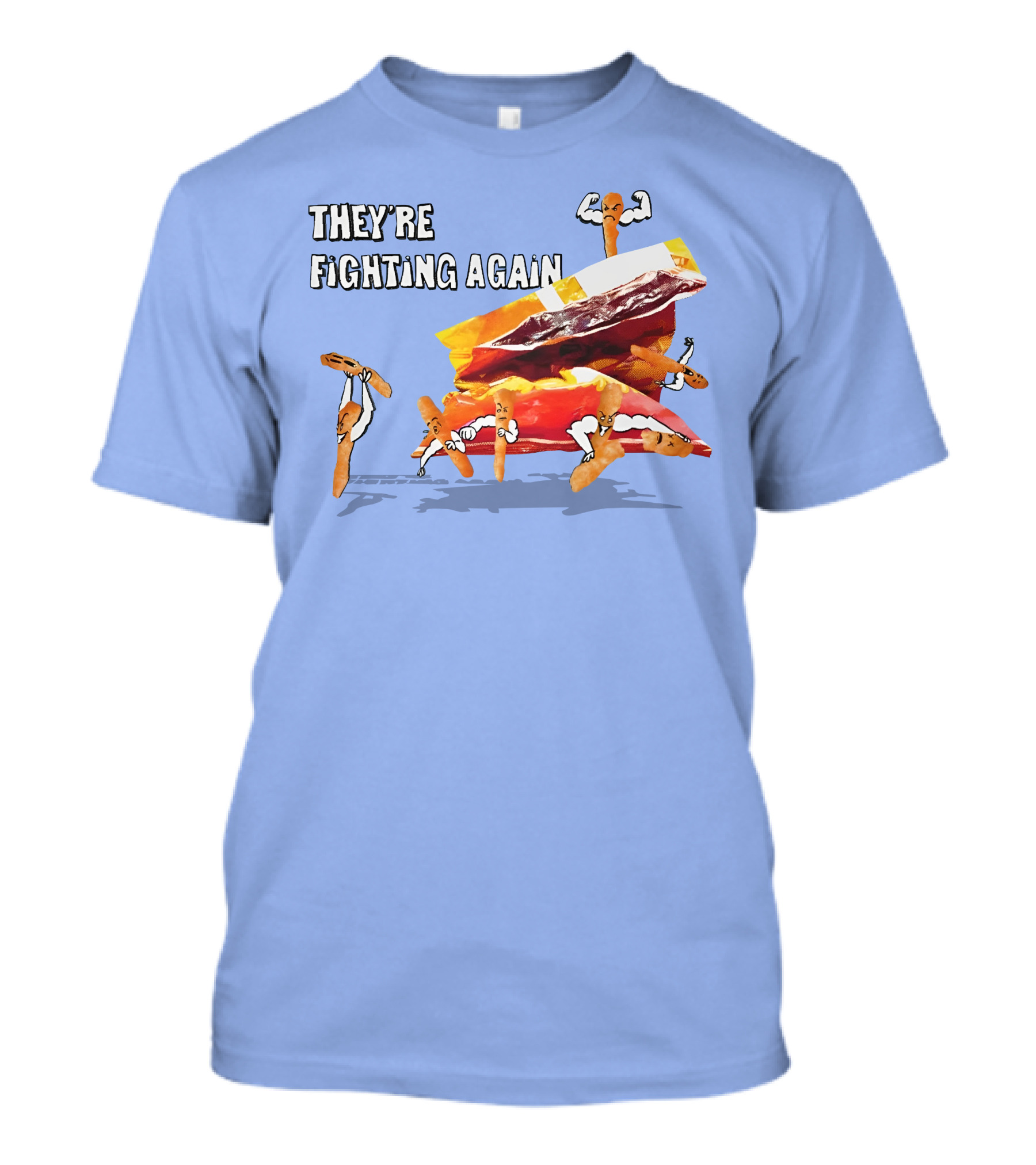 They're Fighting Again Pretzel Snack Showdown Fun T-Shirt