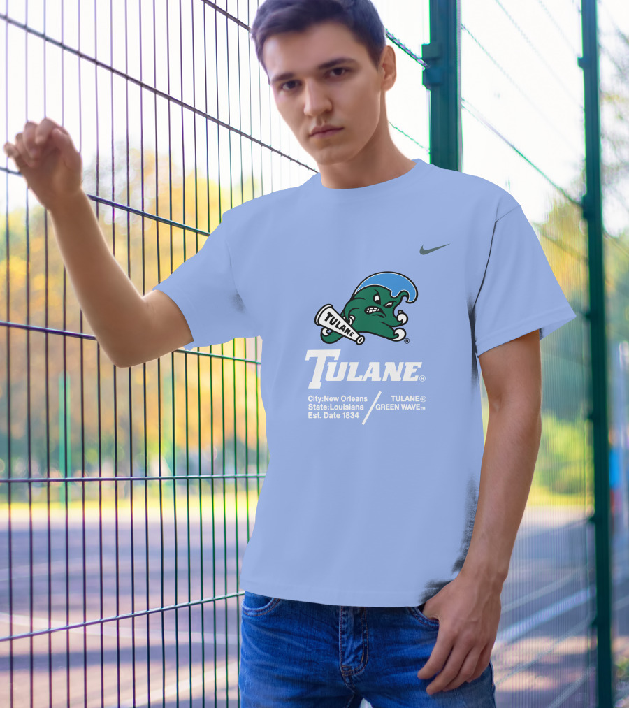 Tulane Green Wave New Orleans Louisiana Est 1834 T-Shirt