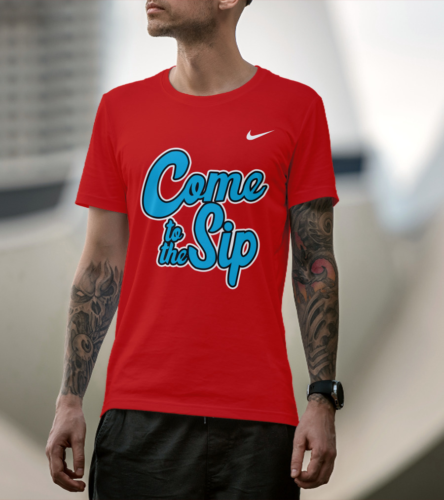 Kelvin Bolden Come To The Sip Red And Blue Script T-Shirt