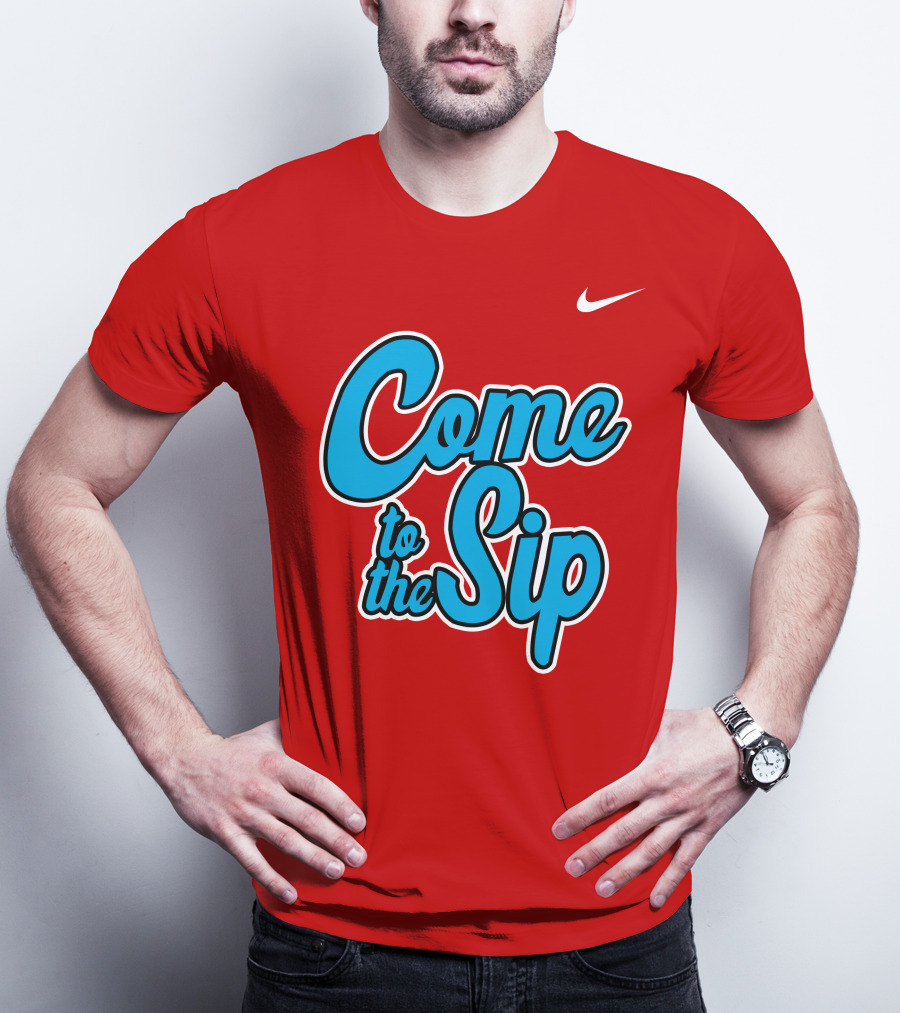 Kelvin Bolden Come To The Sip Red And Blue Script T-Shirt