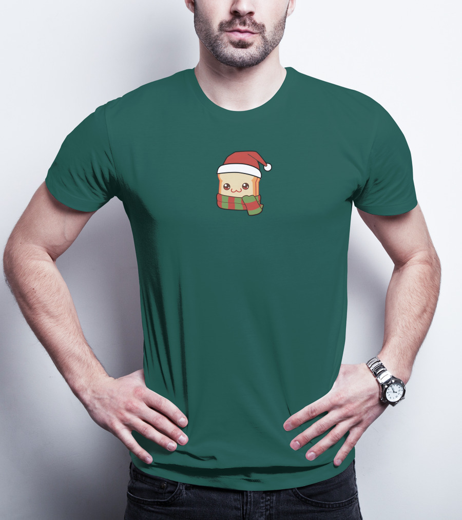 Friendship Bread Shop Christmas Bread Santa Hat And Scarf T-Shirt
