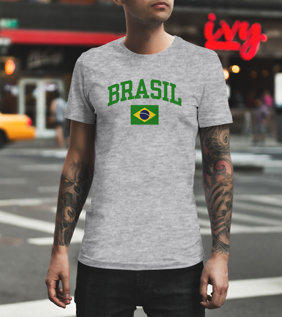 Nowunitedmusic Josh Beauchamp Brasil Flag Wearing T-Shirt