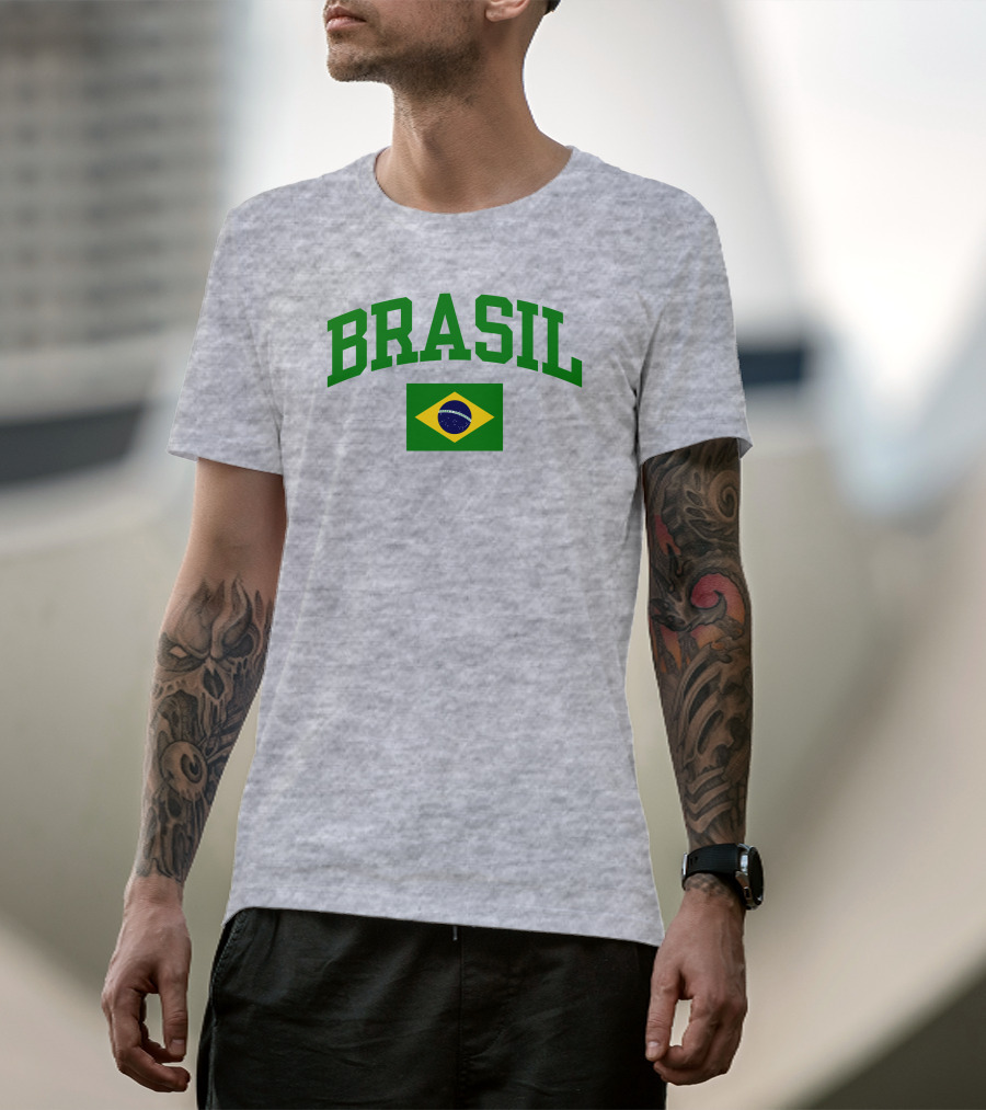 Nowunitedmusic Josh Beauchamp Brasil Flag Wearing T-Shirt