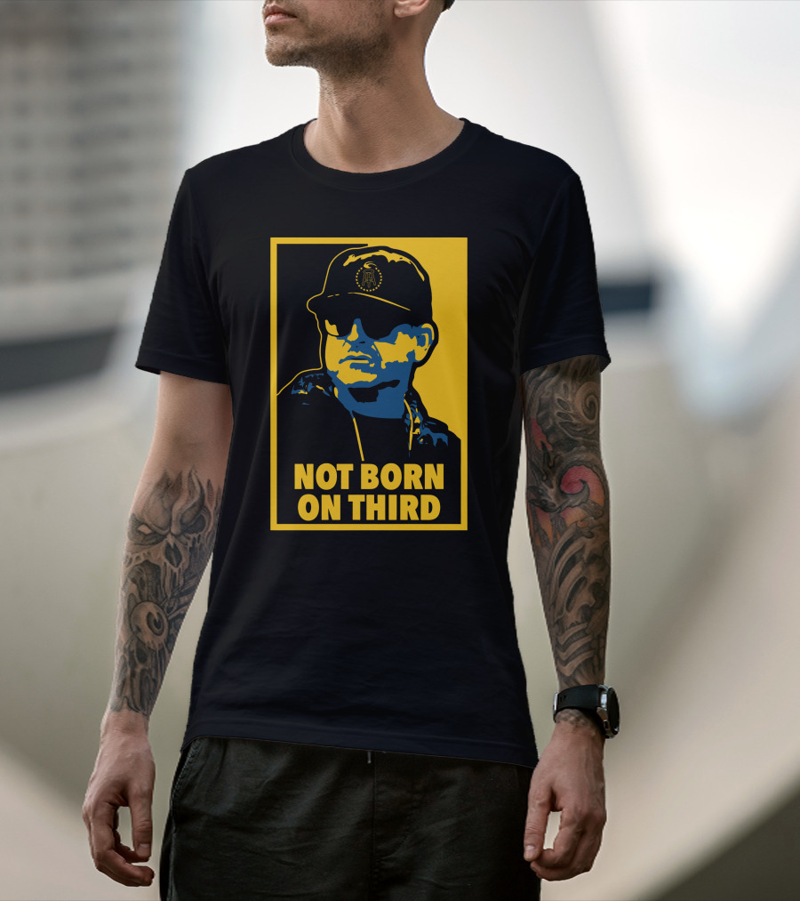 Not Born On Third Baseball Cap Sunglasses T-Shirt