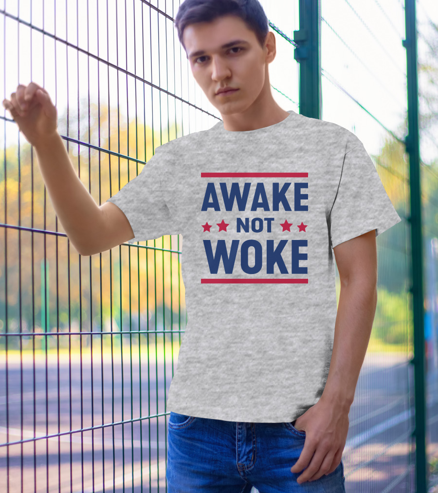 Awake Not Woke Clownworld Merch Stars T-Shirt