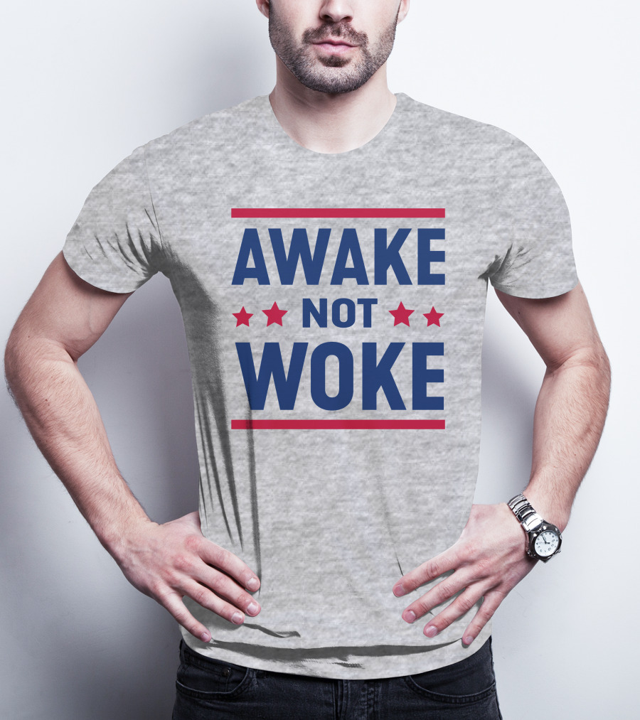 Awake Not Woke Clownworld Merch Stars T-Shirt