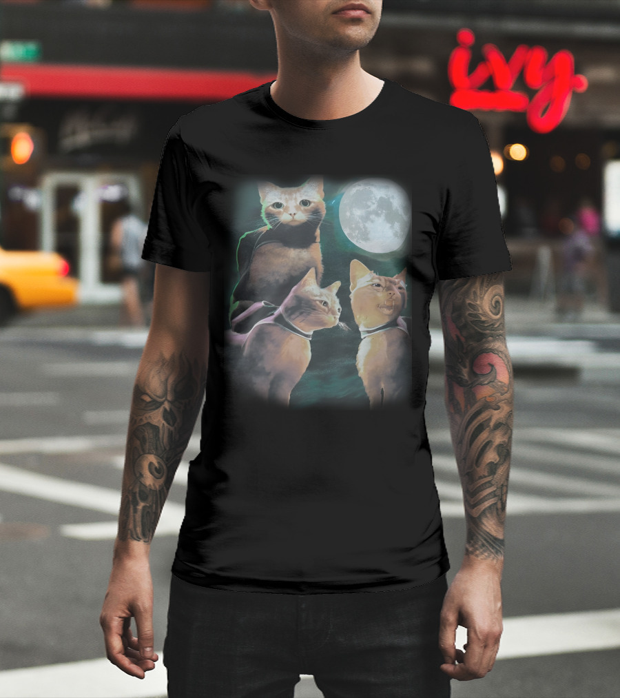 Annapurna Interactive Three Cats Under The Moon T-Shirt