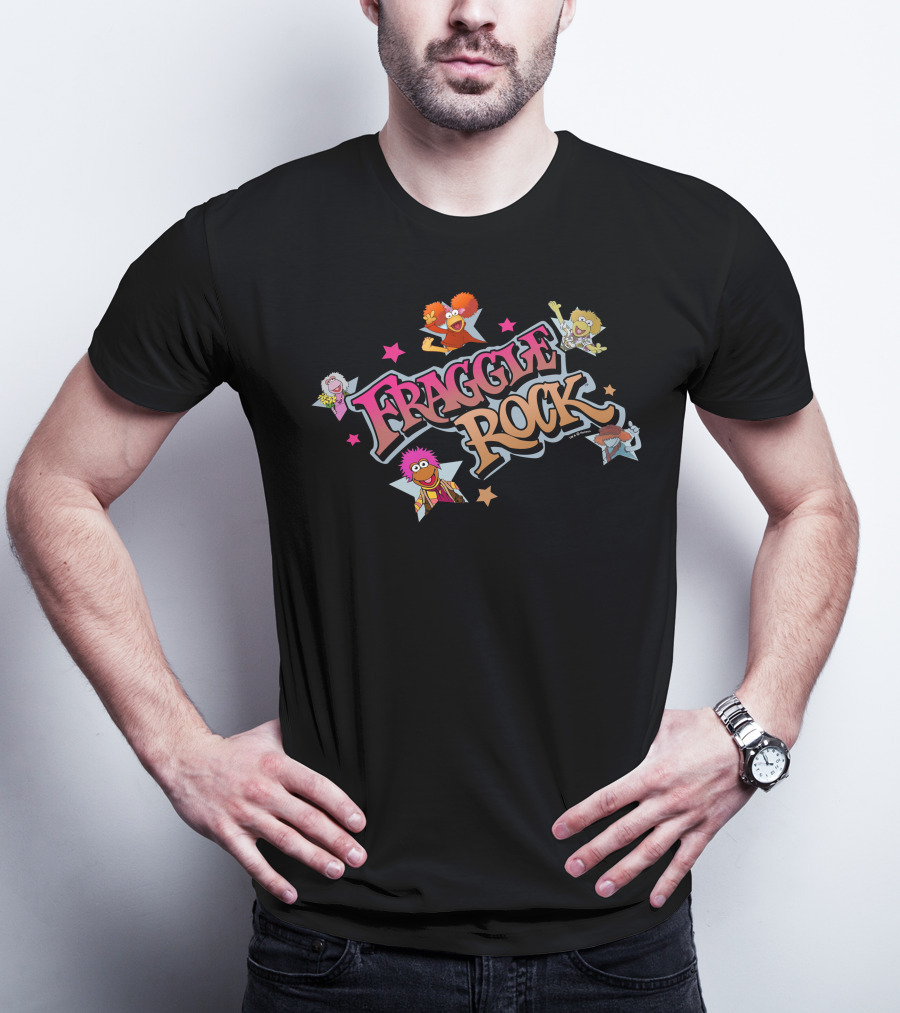 Fraggle Rock Characters With Stars T-Shirt