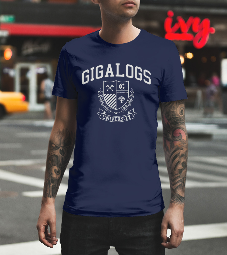 Worldofkeralis Gigalogs University Crest Carpe Arborem T-Shirt