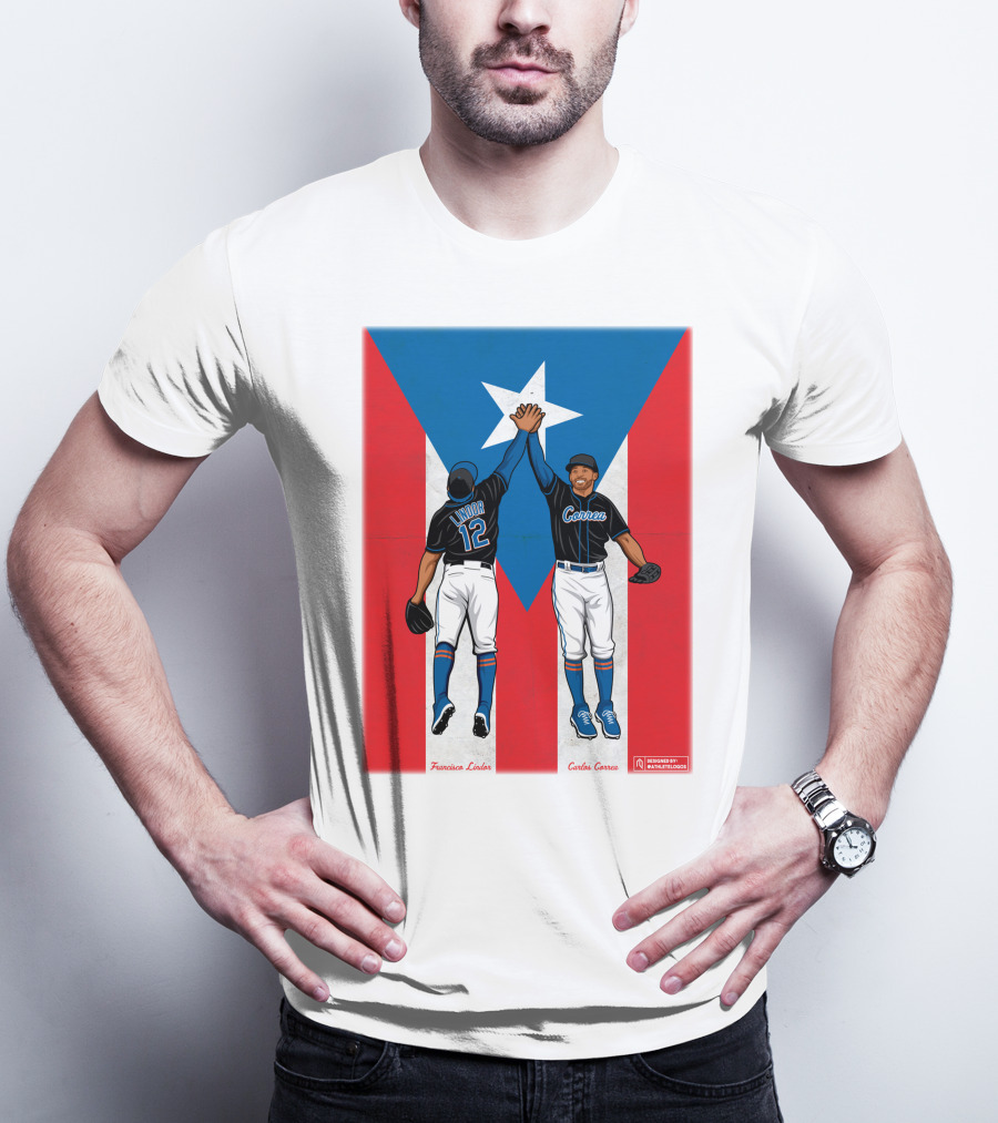 Francisco Lindor Carlos Correa Puerto Rican Baseball Unity T-Shirt