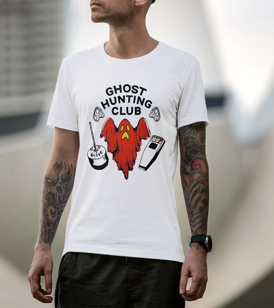 Exploring With Josh Ghost Hunting Club Paranormal Equipment Ghostly Adventure T-Shirt