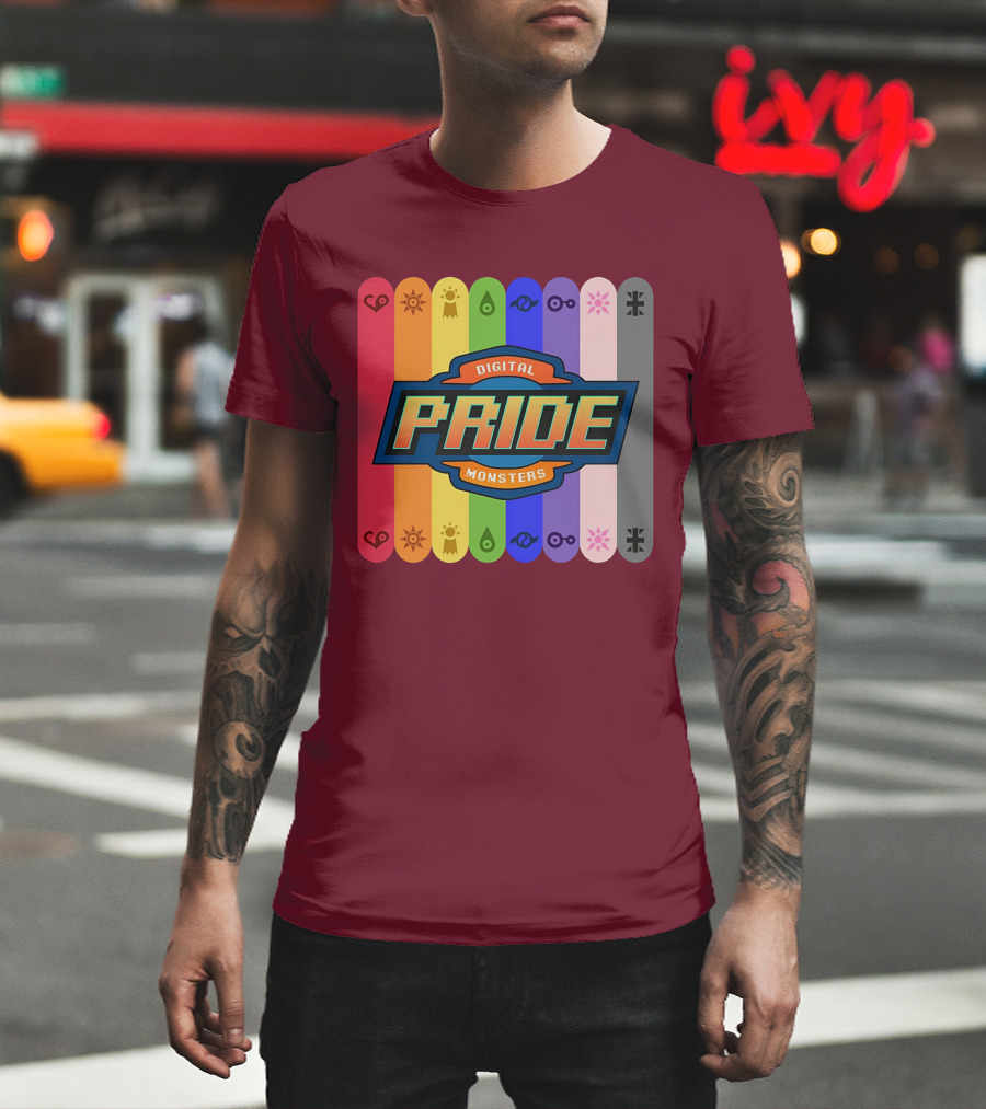 Indigothehimbo Digital Pride Monsters Rainbow Symbol Collection T-Shirt