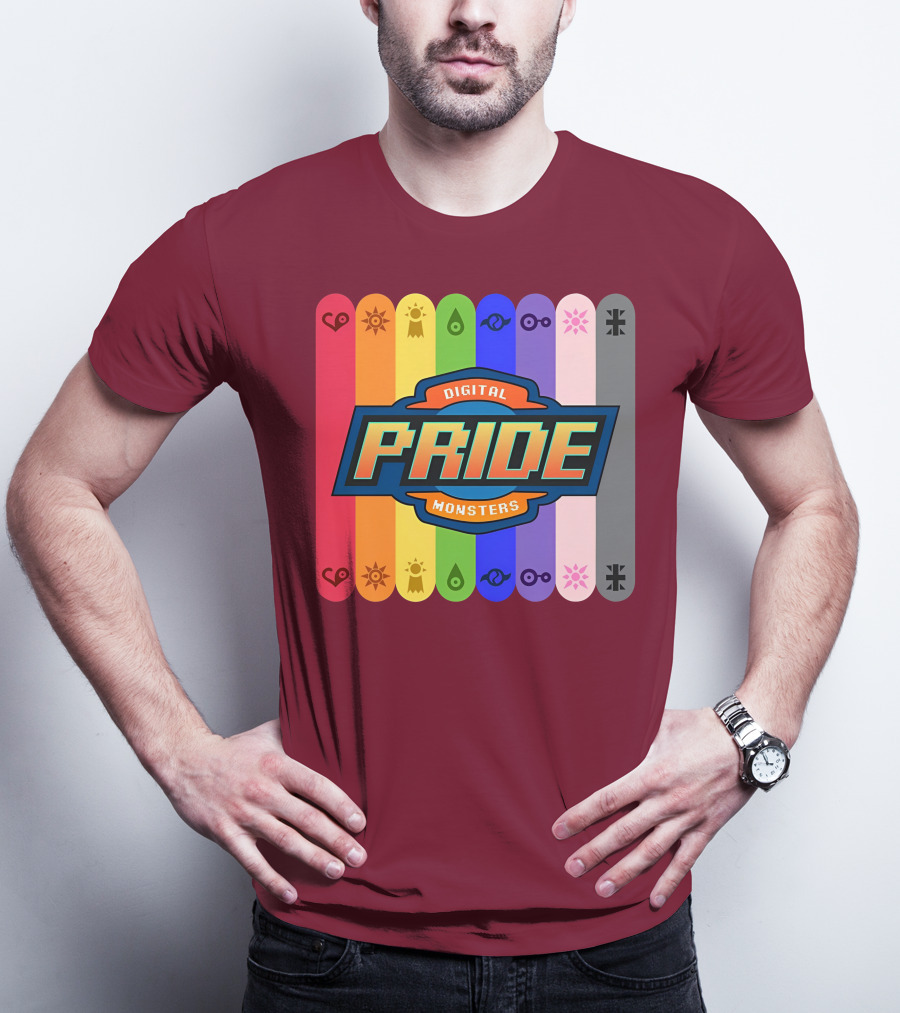 Indigothehimbo Digital Pride Monsters Rainbow Symbol Collection T-Shirt