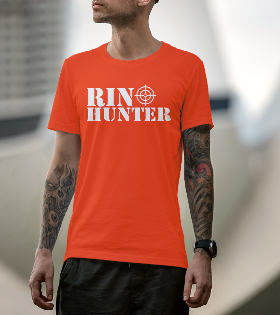 Rin Hunter Target Text Bold Red T-Shirt