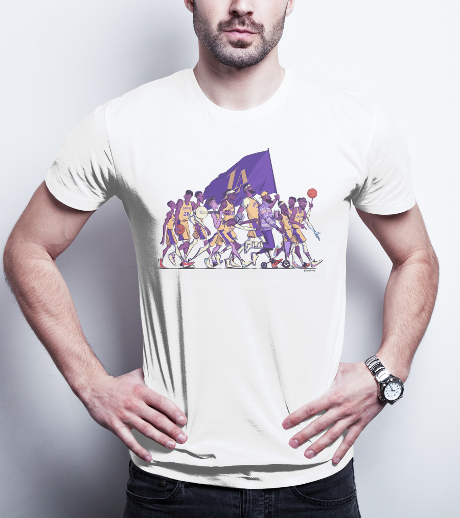 LA Lakers Players Rolling Into Monday T-Shirt