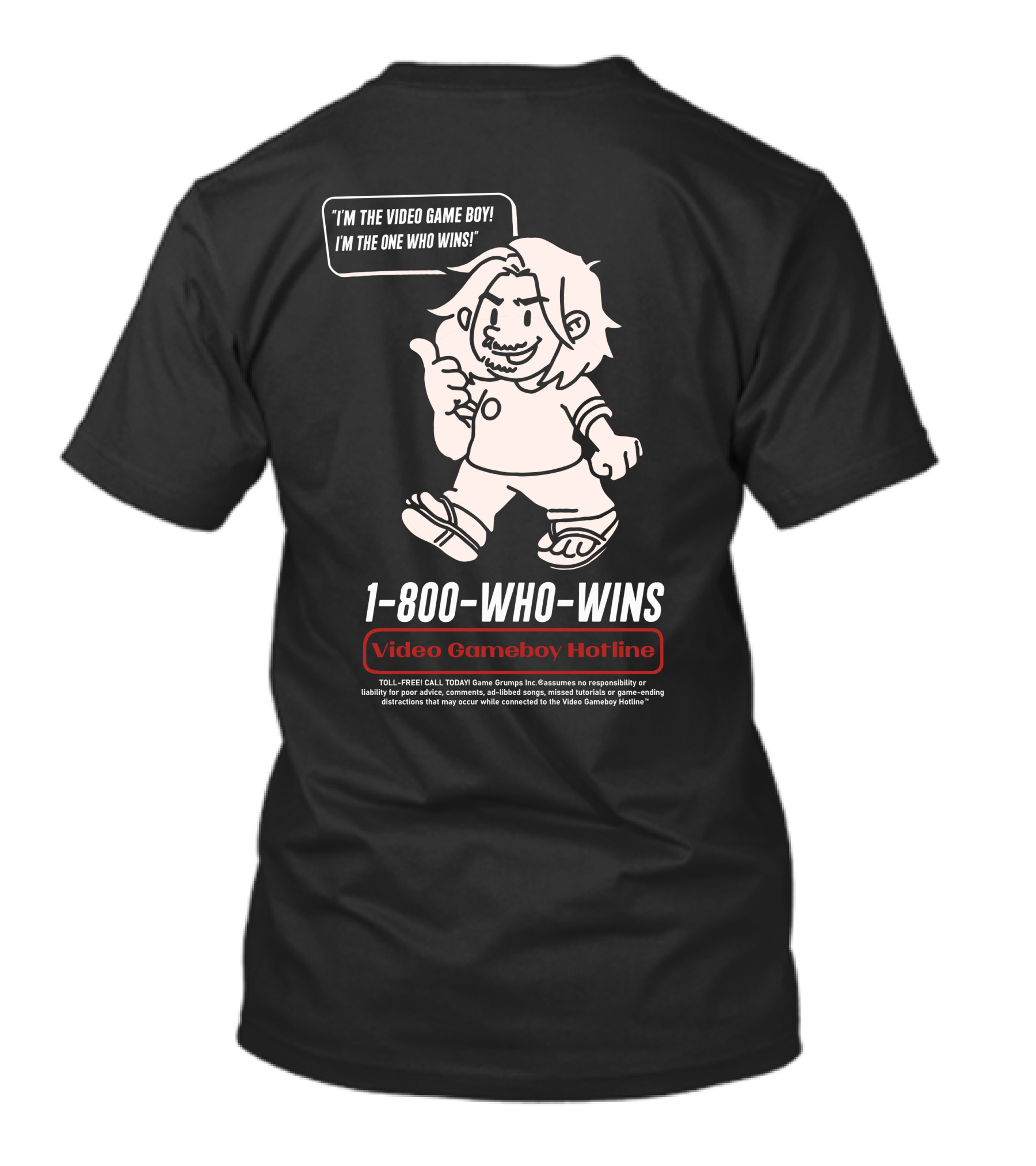 Game Grumps Video Game Boy Hotline Character Circle Emblem T-Shirt