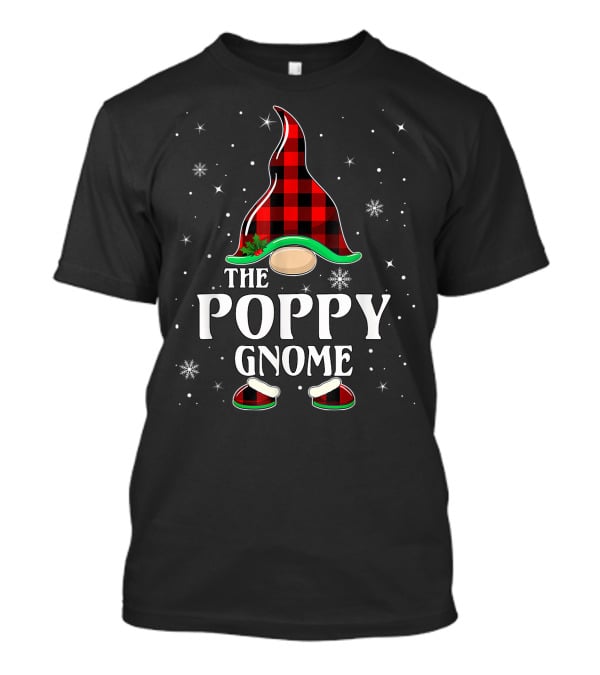 The Poppy Gnome Buffalo Plaid Christmas T-Shirt