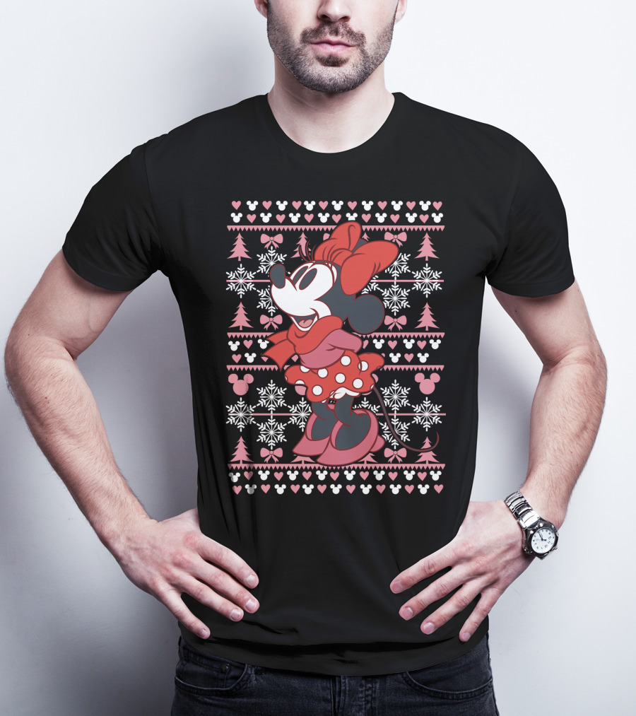 Disney Minnie Mouse Holiday Snowflakes T-Shirt