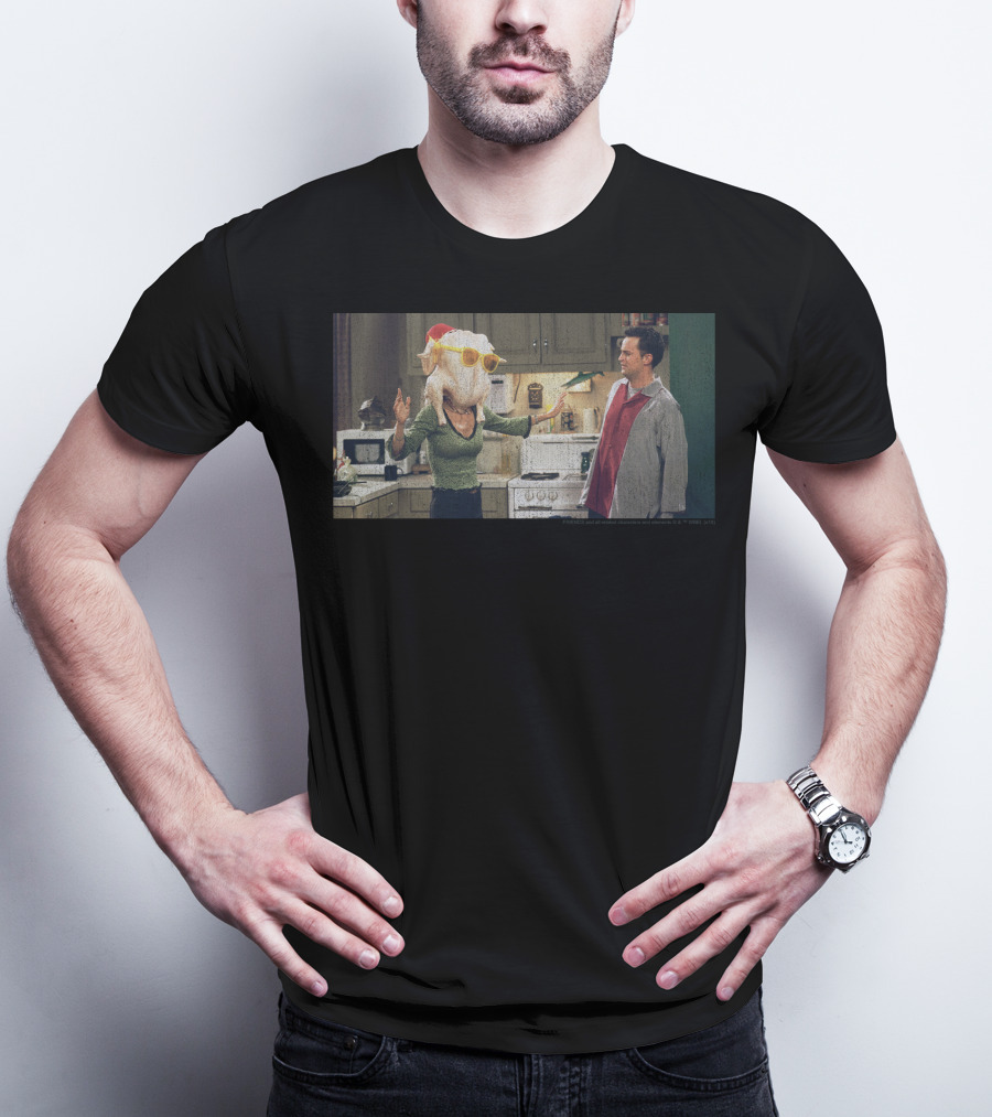 Friends Thanksgiving Monica Turkey Head Scene T-Shirt