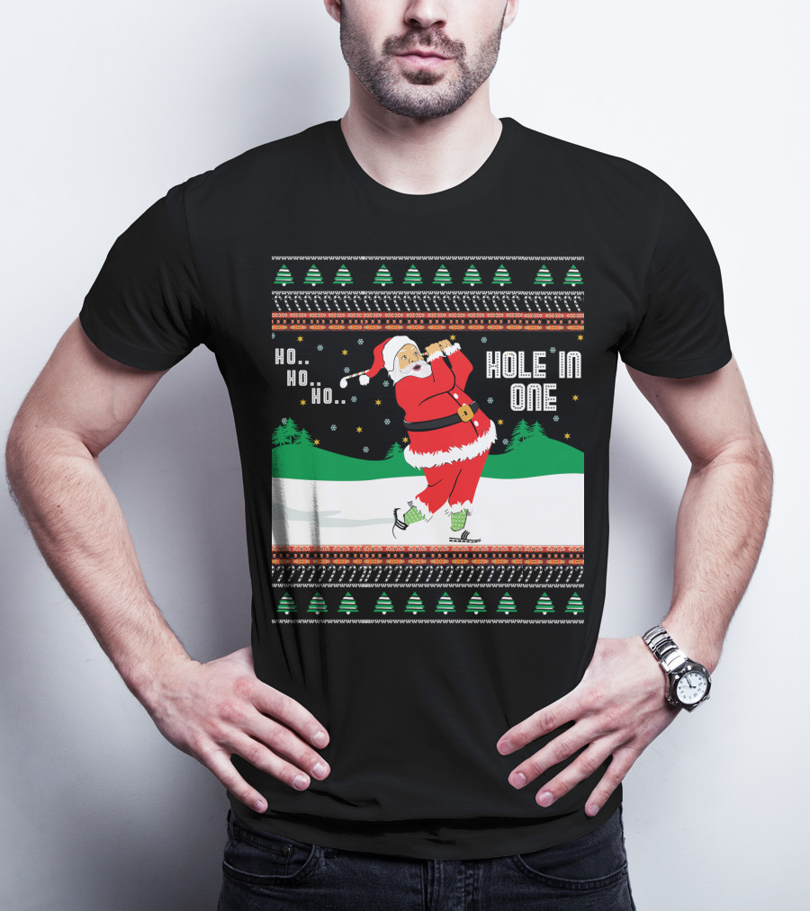 Ho Ho Ho Santa Hole In One Golf Jumper T-Shirt
