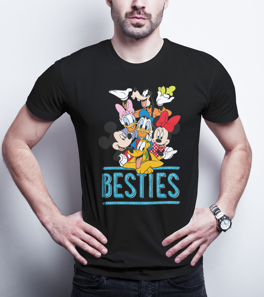 Disney Besties Mickey Minnie Donald Daisy Goofy Pluto T-Shirt