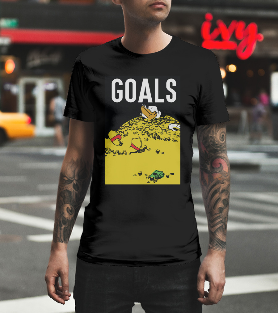 Disney Duck Tales Scrooge Goals Money Pile T-Shirt