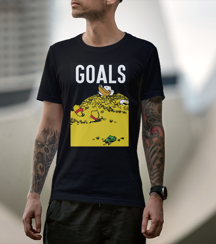 Disney Duck Tales Scrooge Goals Money Pile T-Shirt