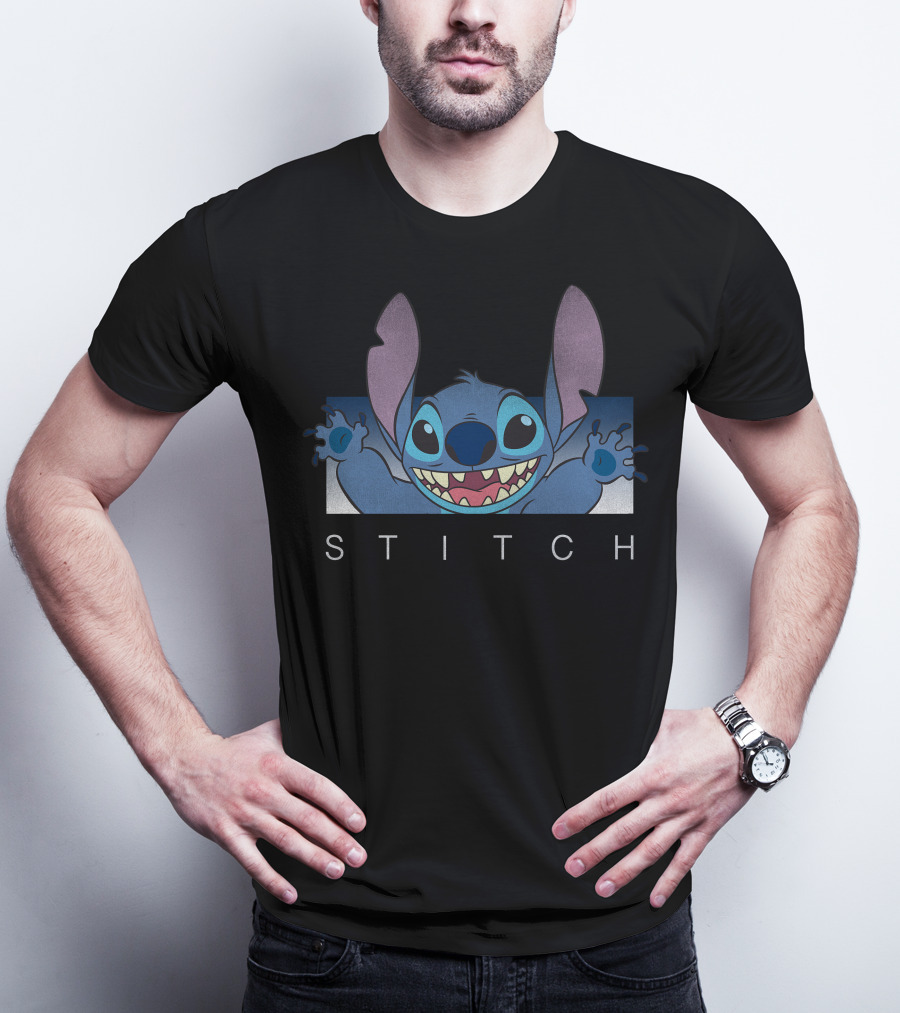Stitch Disney Character With Big Smile And Outstretched Arms T-Shirt