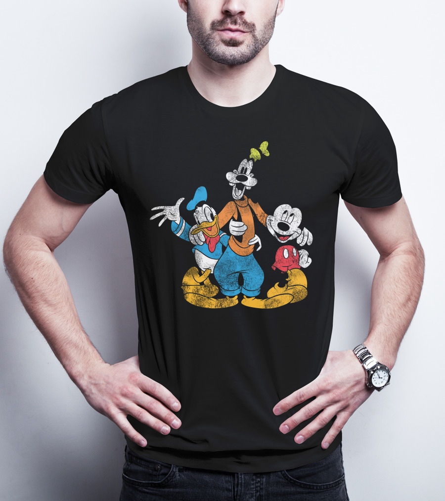Disney Mickey Donald Goofy Trio Classic Characters T-Shirt