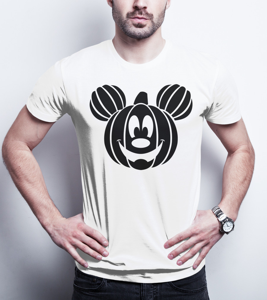 Disney Mickey Mouse Halloween Pumpkin Face T-Shirt