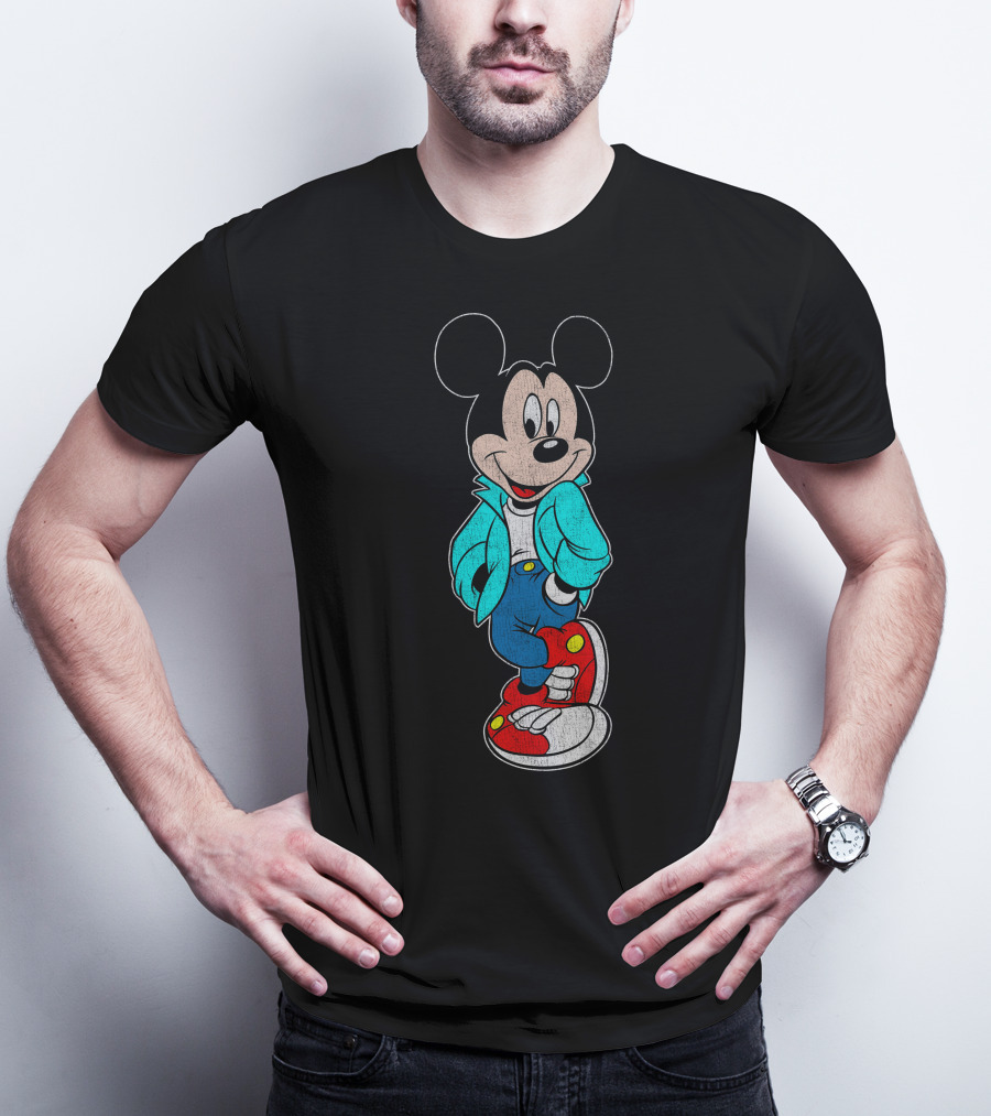 Disney Mickey Mouse Retro Jacket Style Sketch T-Shirt