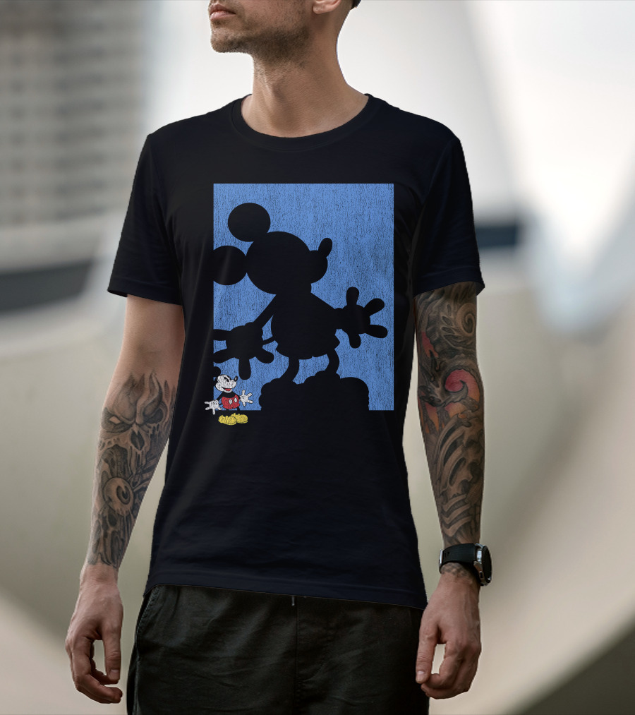 Disney Mickey Mouse Shadow Classic Iconic Pose T-Shirt