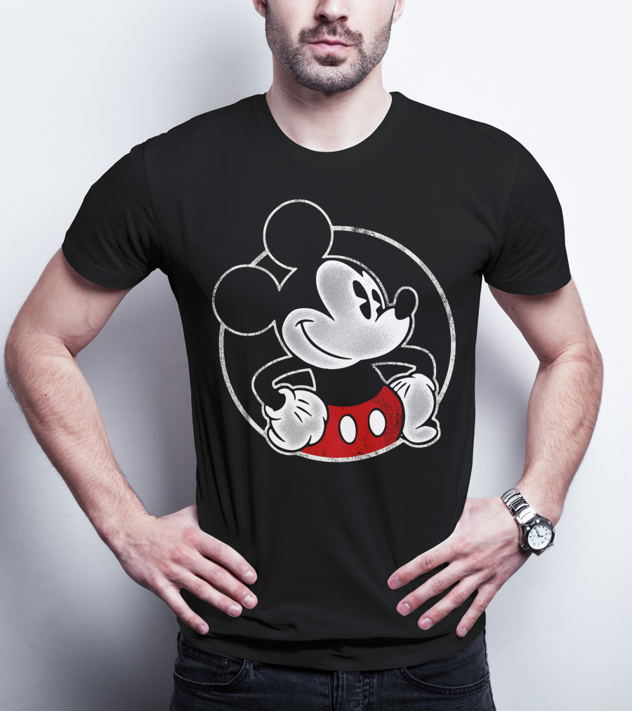 Disney Mickey Mouse Classic Retro Circle T-Shirt