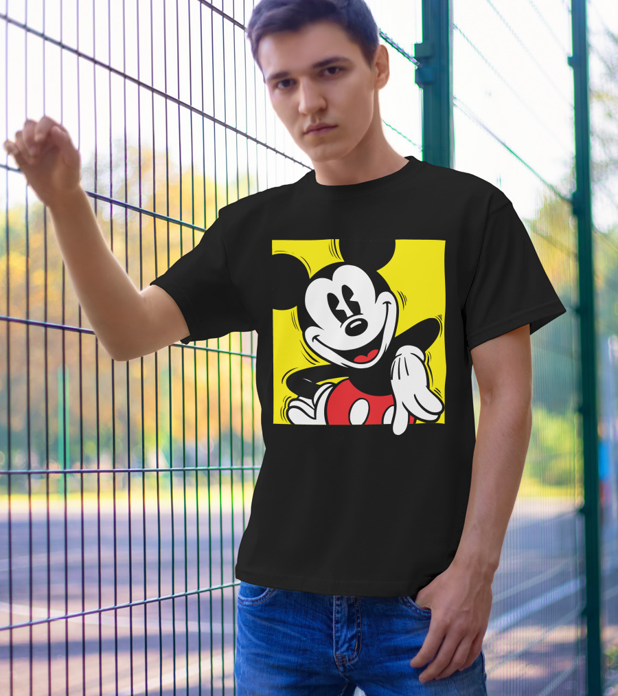 Mickey Mouse Vintage Yellow Frame Disney T-Shirt