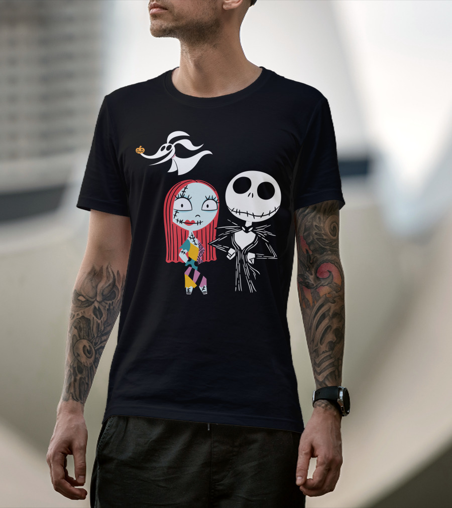 Disney Nightmare Before Xmas Jack Sally Zero T-Shirt