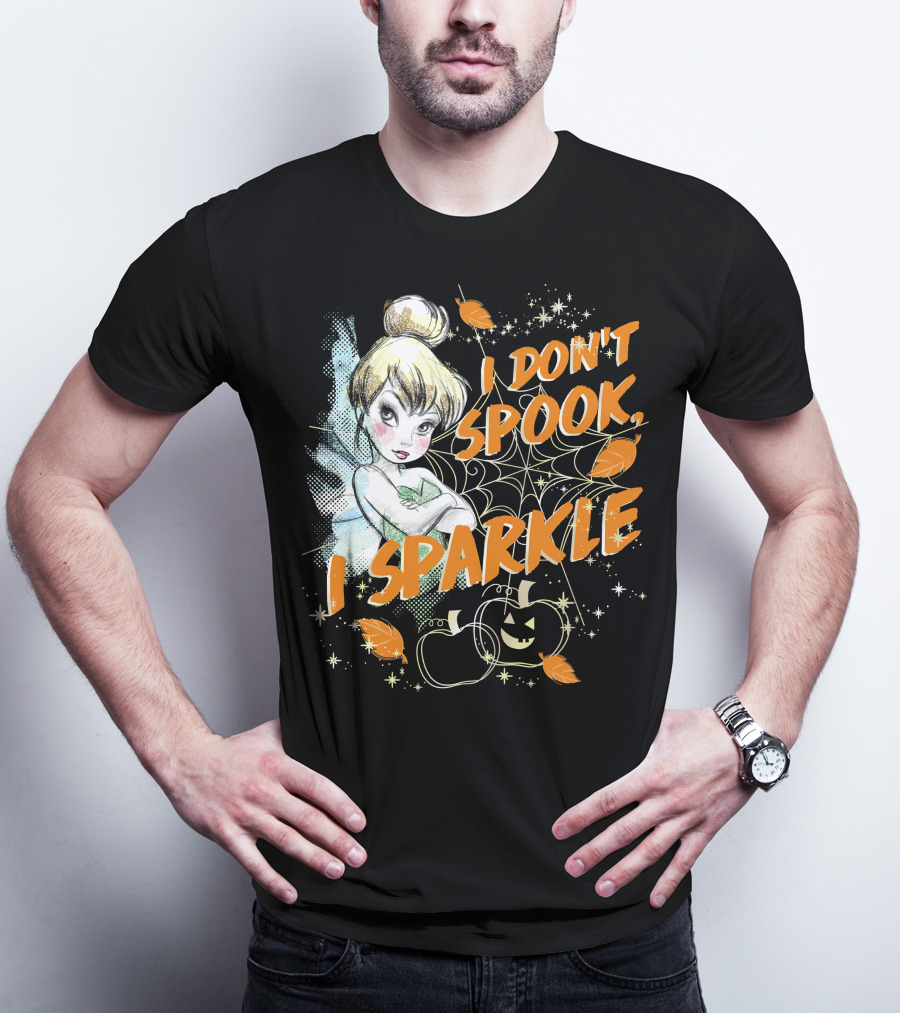 I Don't Spook I Sparkle Disney Peter Pan Tinkerbell Halloween T-Shirt