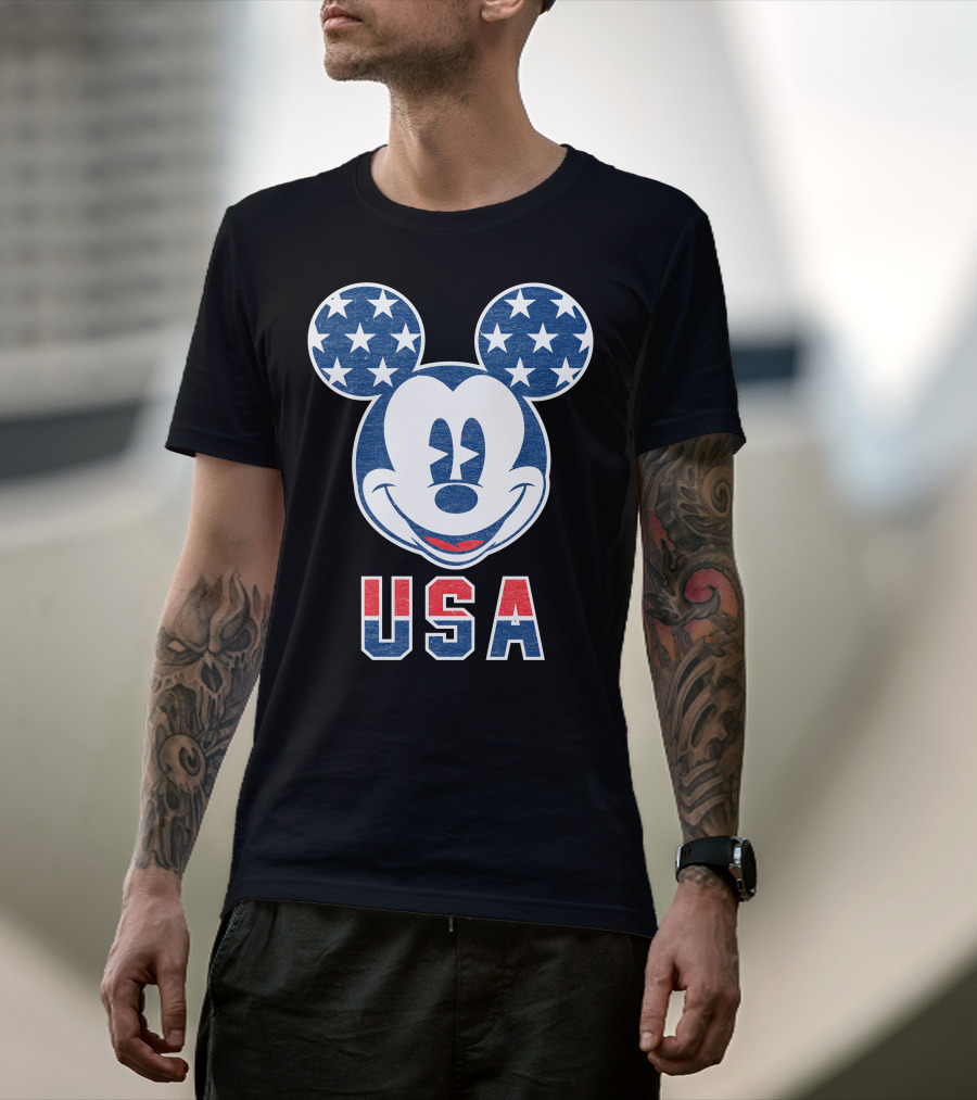Disney USA Stars Happy Mickey Mouse T-Shirt