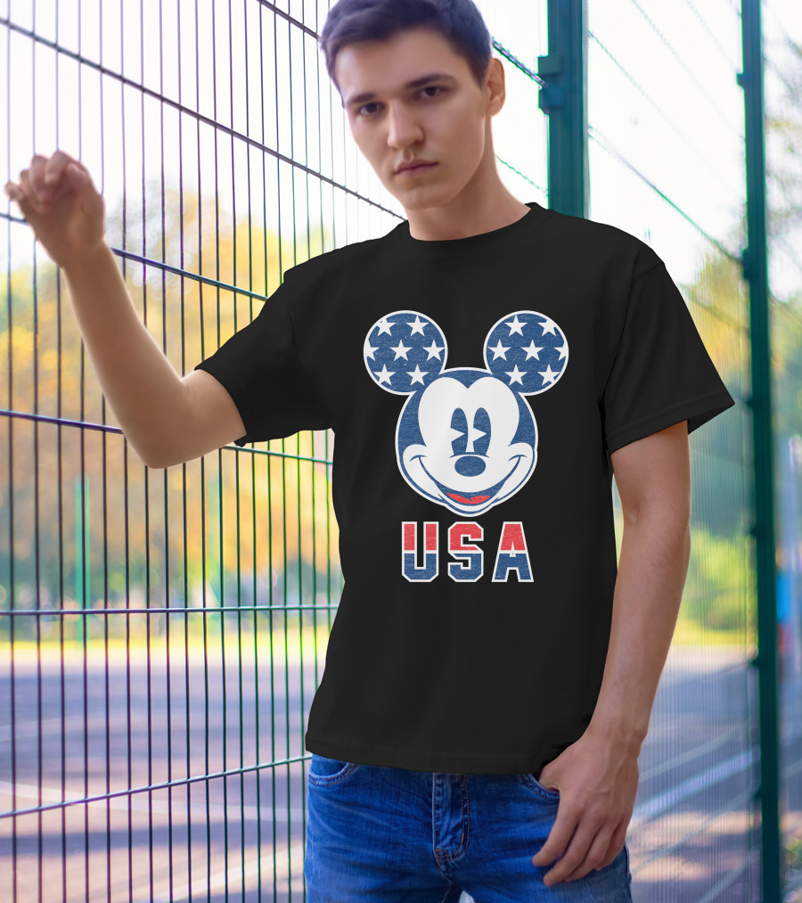 Disney USA Stars Happy Mickey Mouse T-Shirt