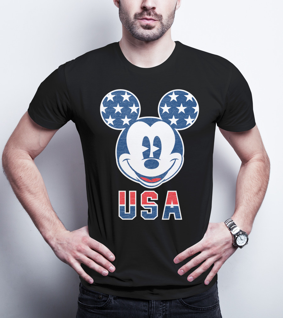 Disney USA Stars Happy Mickey Mouse T-Shirt