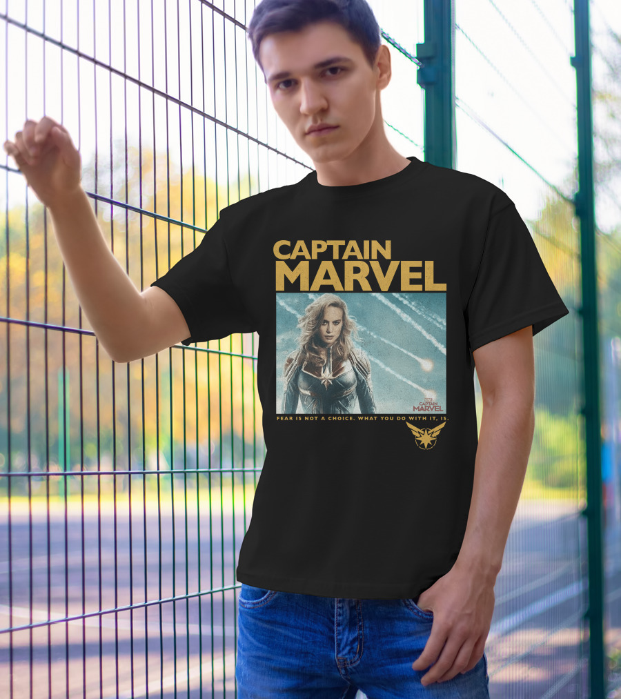 Captain Marvel Fear Is Not A Choice Vintage Movie T-Shirt