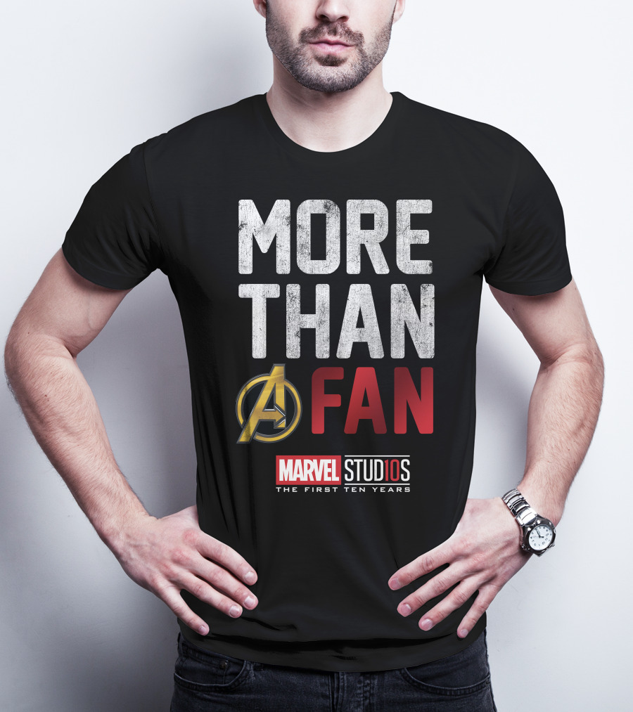 Marvel Studios Avengers More Than A Fan The First Ten Years T-Shirt