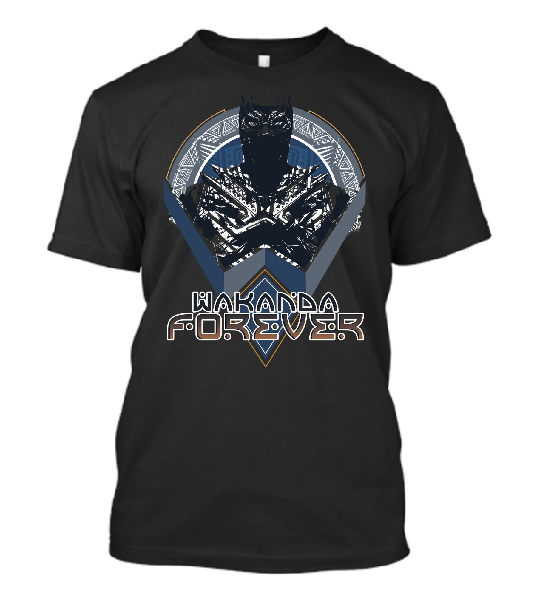 Marvel Black Panther Wakanda Forever Geometric Triangle T-Shirt