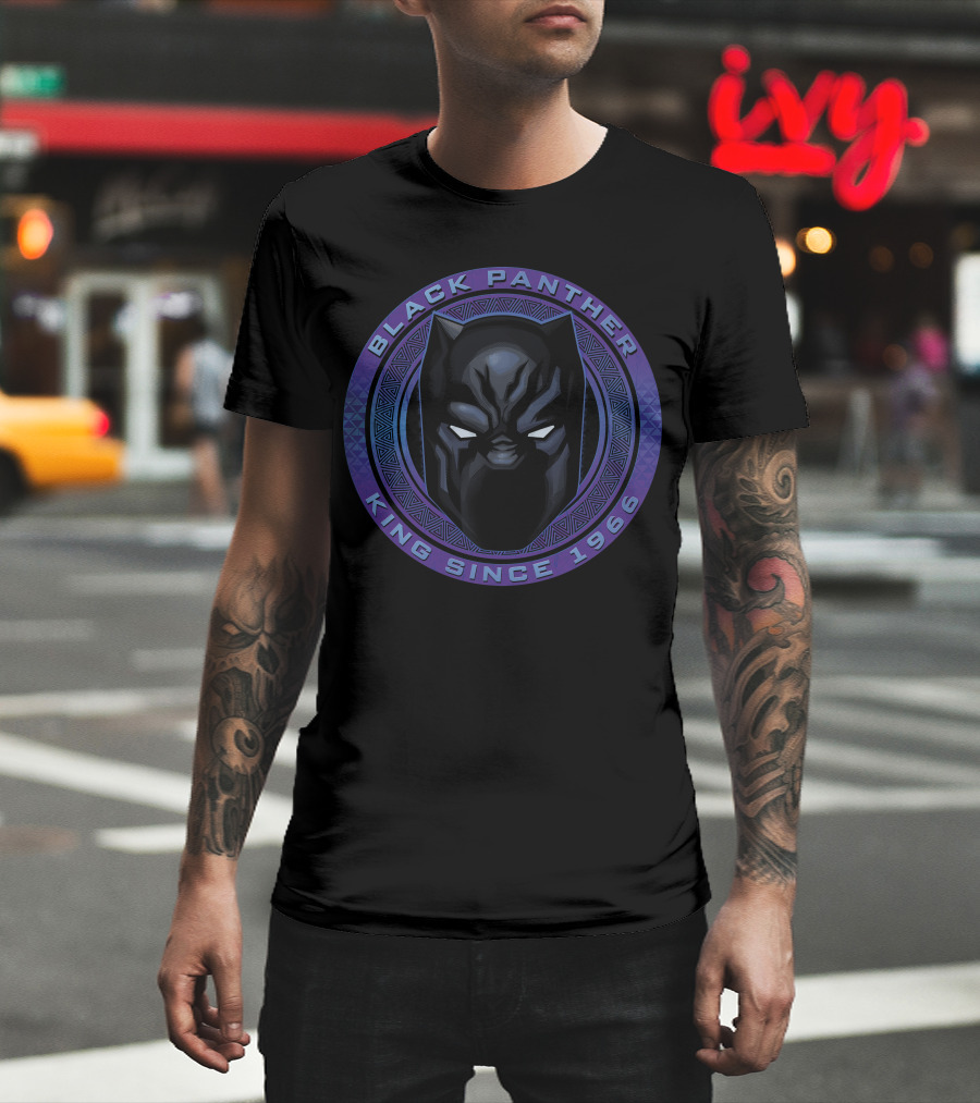 Marvel Black Panther King Since 1966 Iconic Mask T-Shirt