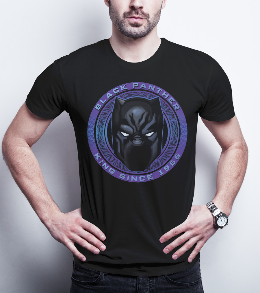 Marvel Black Panther King Since 1966 Iconic Mask T-Shirt