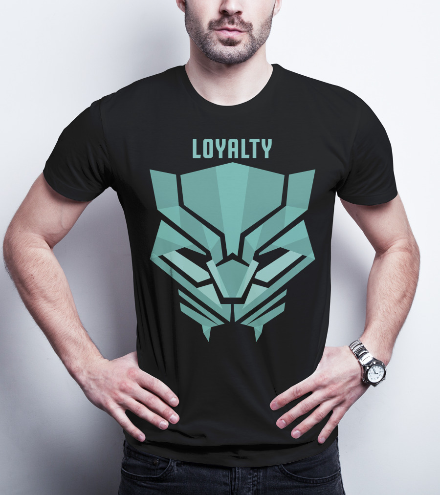 Marvel Black Panther Loyalty Teal Mask T-Shirt