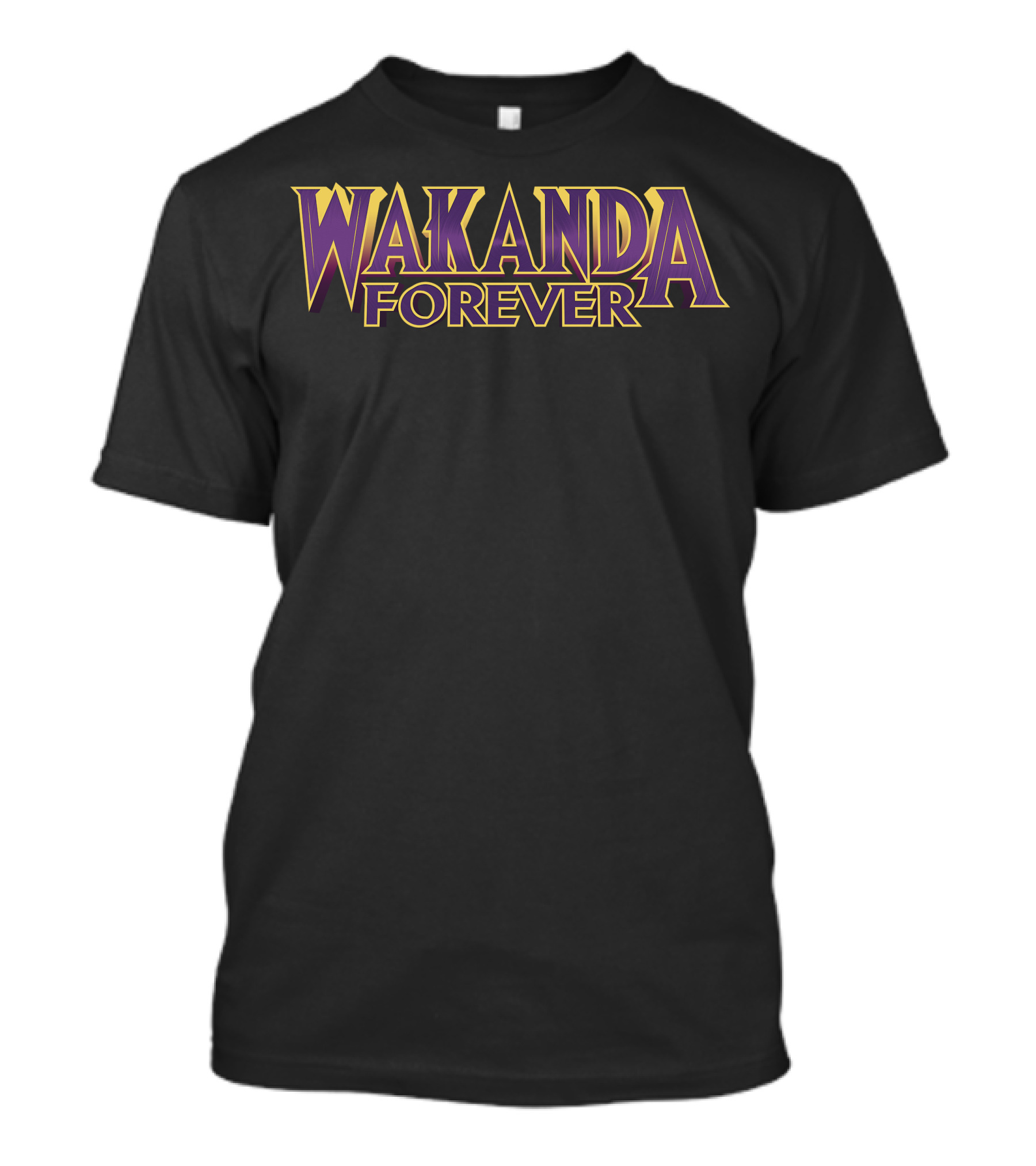 Marvel Black Panther Wakanda Forever Bold Iconic Lettering T-Shirt