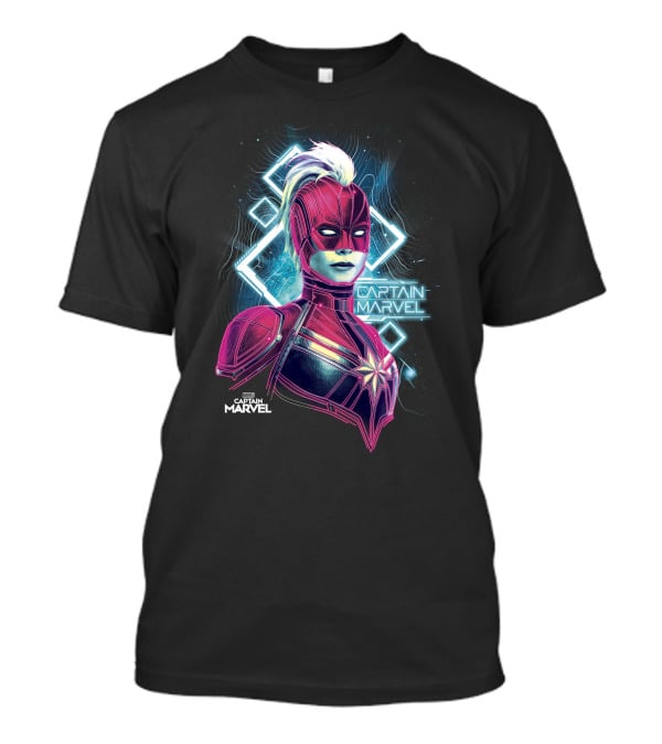 Marvel Captain Marvel Space Neon Glow T-Shirt