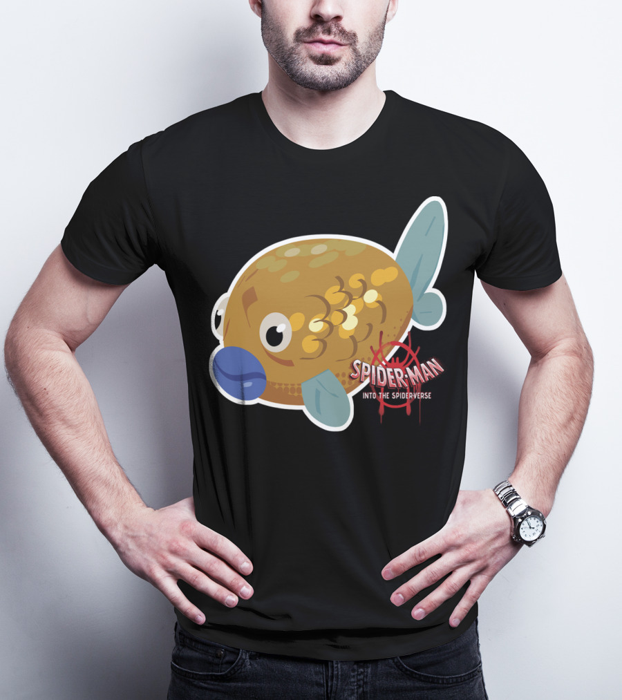 Marvel Spider-Man Into The Spider-Verse Fish Sticker T-Shirt